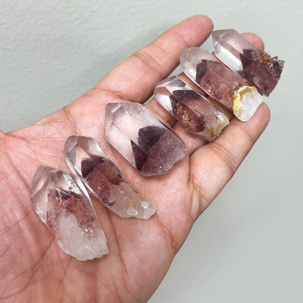 Red Phantom Quartz Crystal Gemstone Mineral Specimen-RCR303-17-26gm